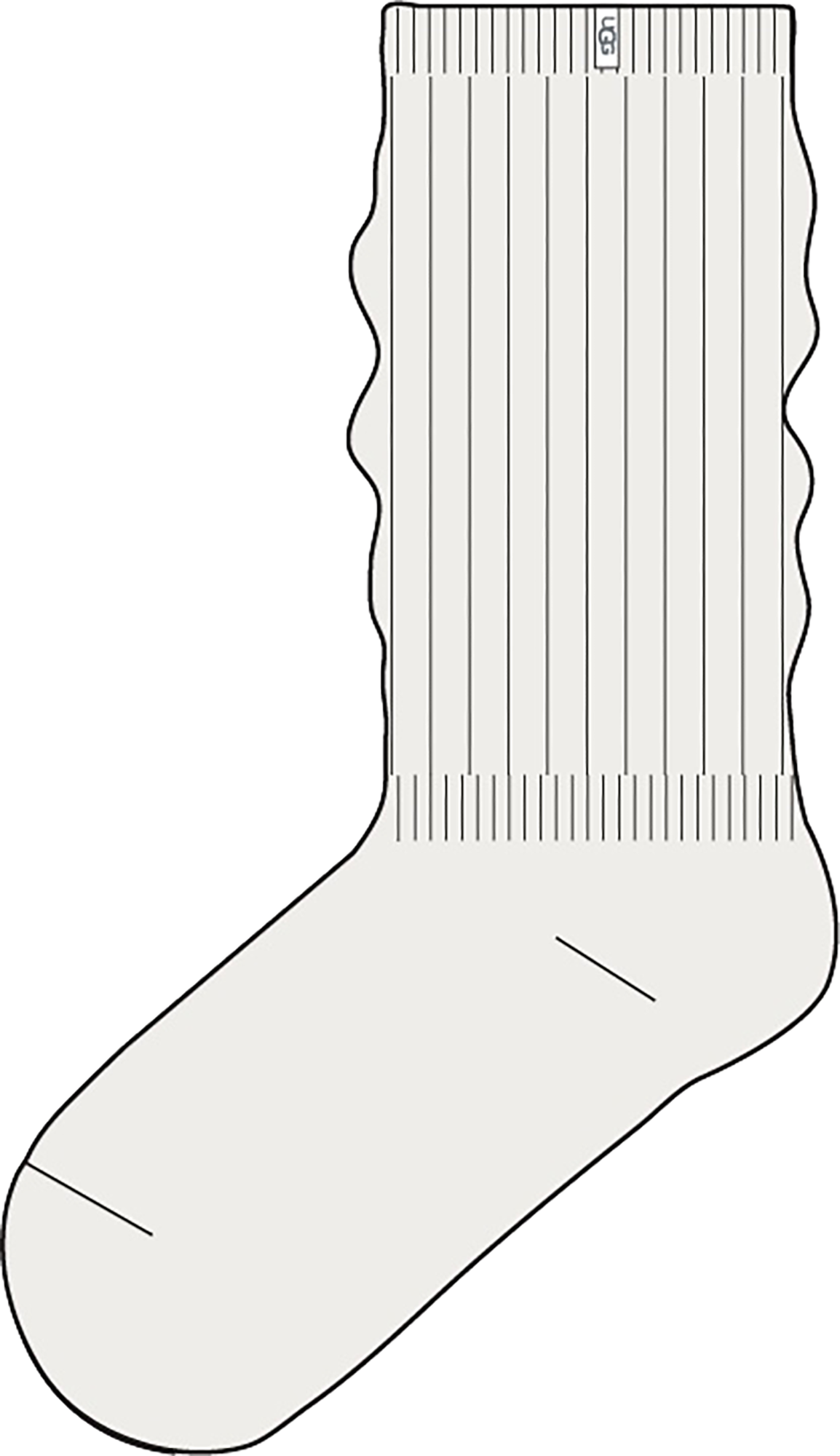 Women's UGG Sock style name Tyla Slouchy Crew Ii in color NIMBUS. Sku ...