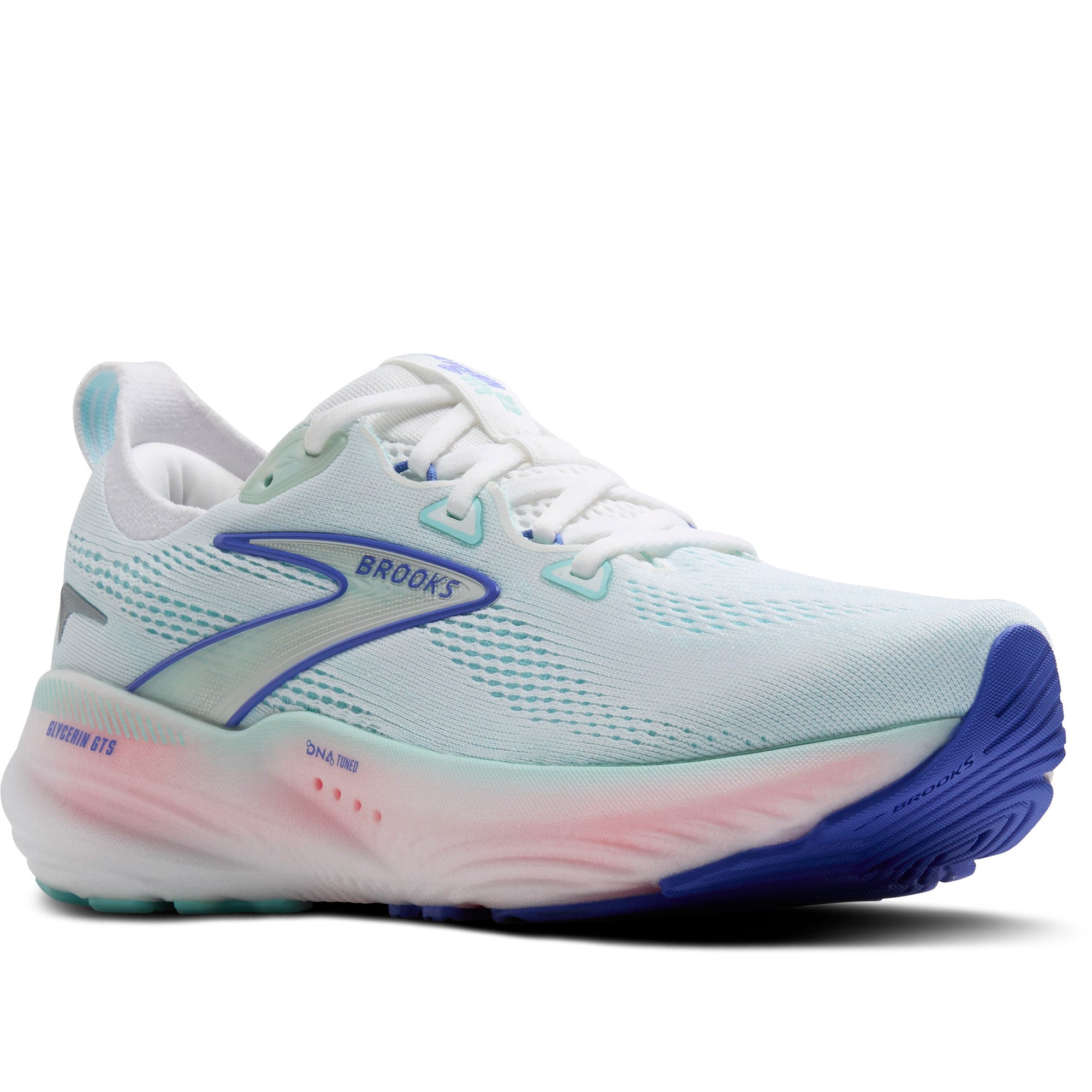 Women's Brooks Footwear style name Glycerin GTS 22 Wide in color White ...