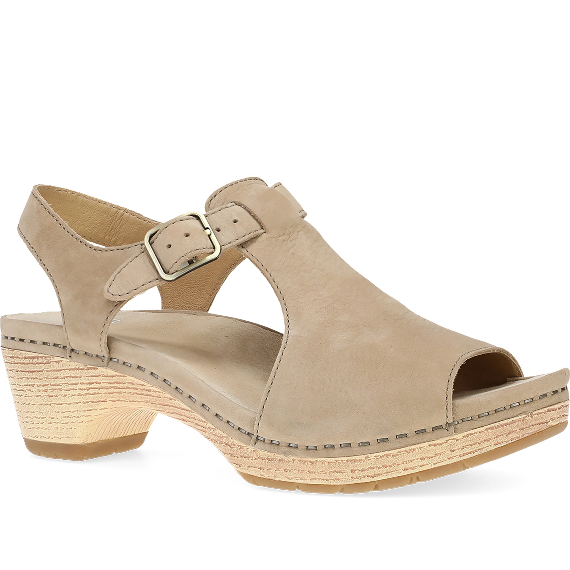 Women's Dansko Footwear style name Laverne in color Sand Nubuck. Sku ...